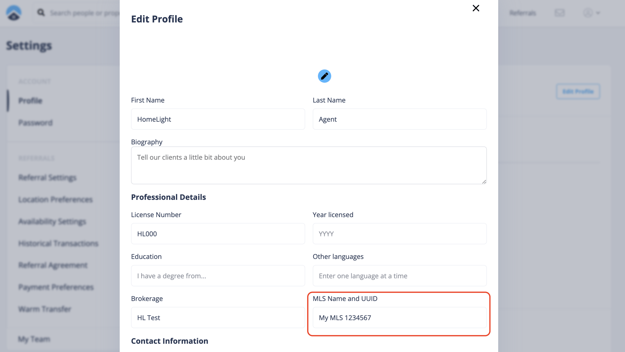 Adding Your MLS Board and Identifier Number