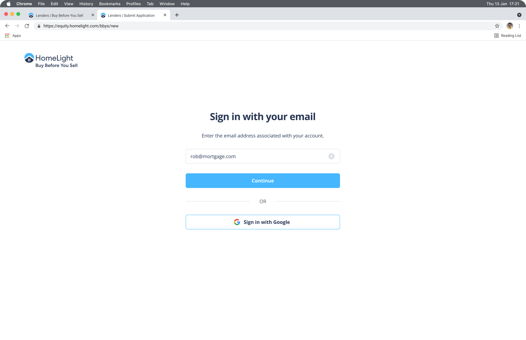 How to sign in or sign up