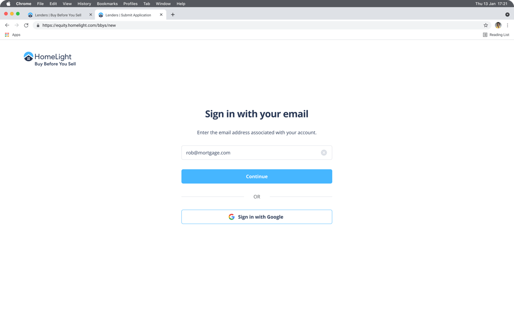 How to sign in or sign up